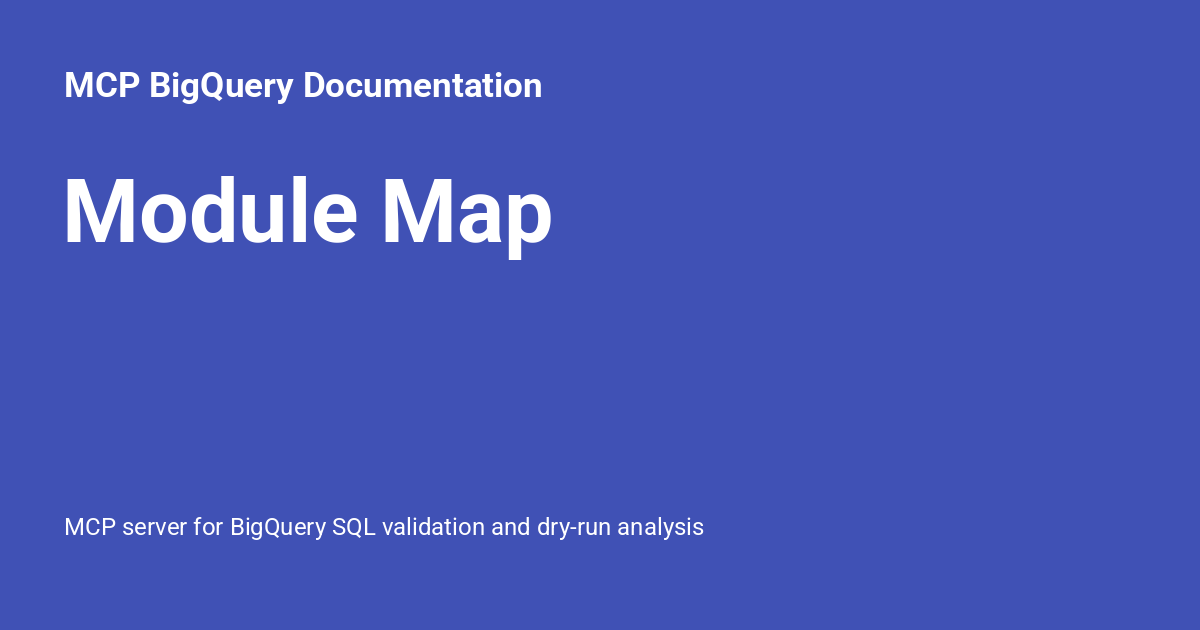 Module Map - MCP BigQuery Documentation